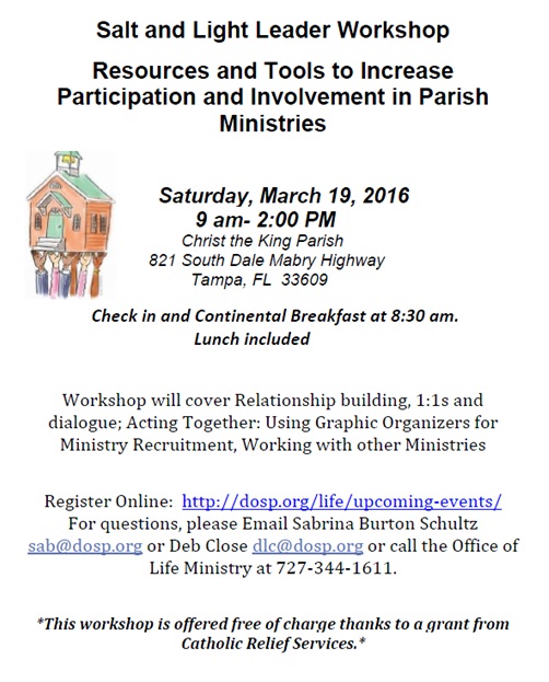 Salt and Light Leader Workshop | Providing help. Creating hope.